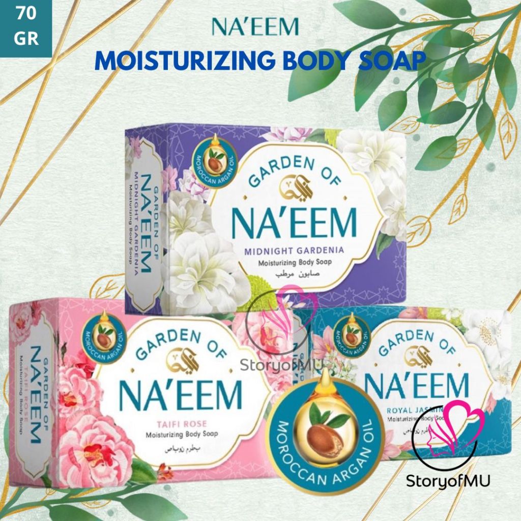 Jual NAEEM Na'eem Moisturizing Body Soap Sabun Batang 70gr - Sabun ...