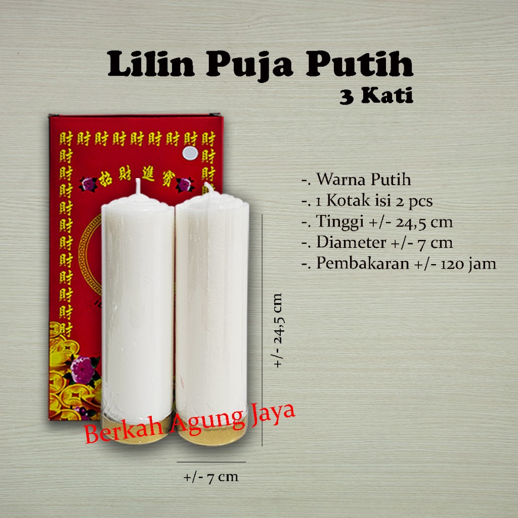Jual Lilin Putih Jumbo Polos Chai 3 Kati | Shopee Indonesia