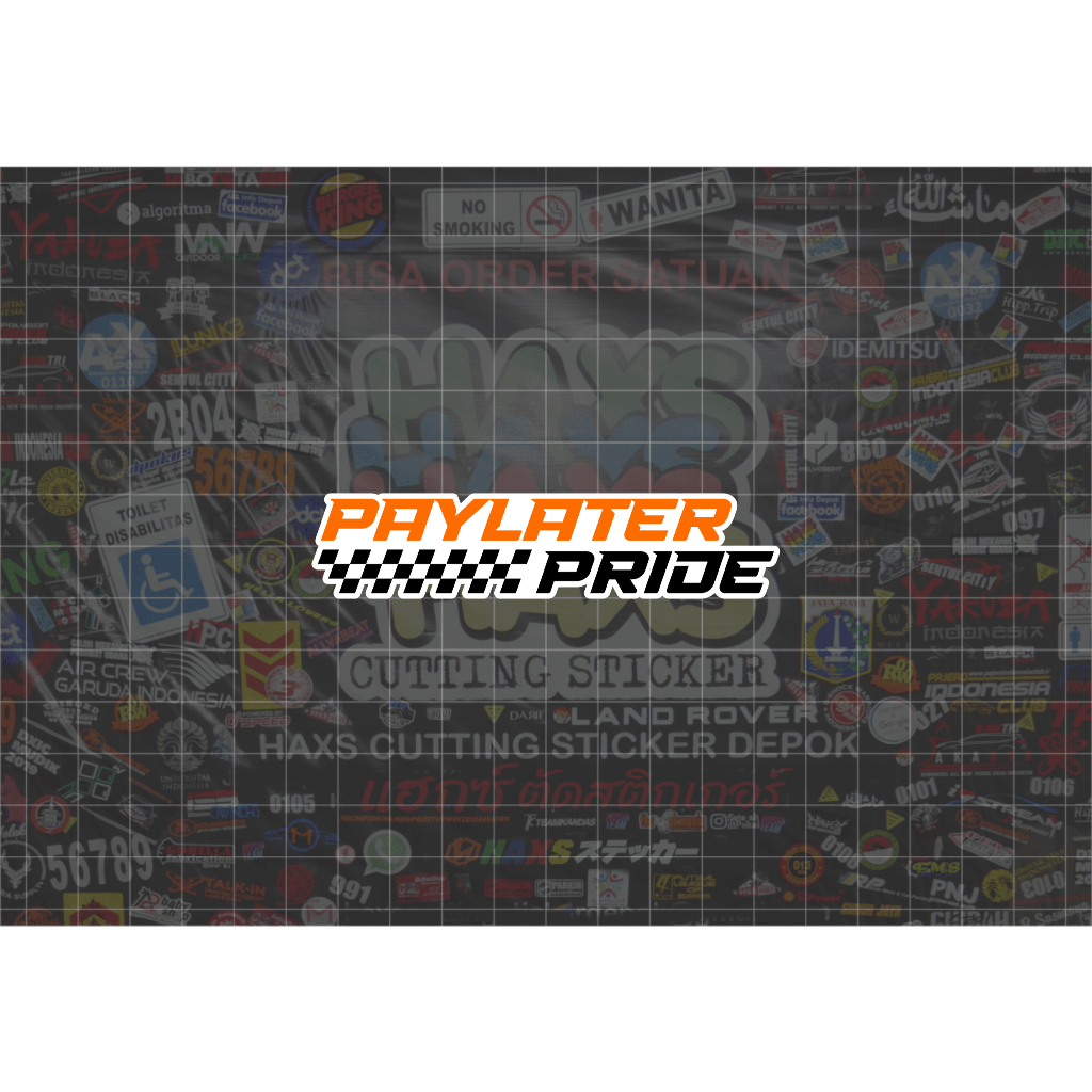 Jual Cutting Sticker Paylater Pride Ukuran 9 Cm Untuk Motor | Shopee ...