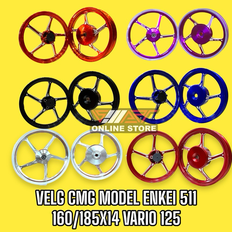 Jual VELG CMG 511 MODEL ENKEI 160/185X14 HONDA VARIO 125 MODEL PALANG 5 ...
