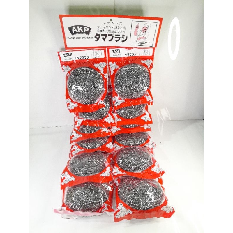 Jual serabut Kawat Baja Stainless Steel Sabut Cuci AKP 40gram Isi 12pcs ...