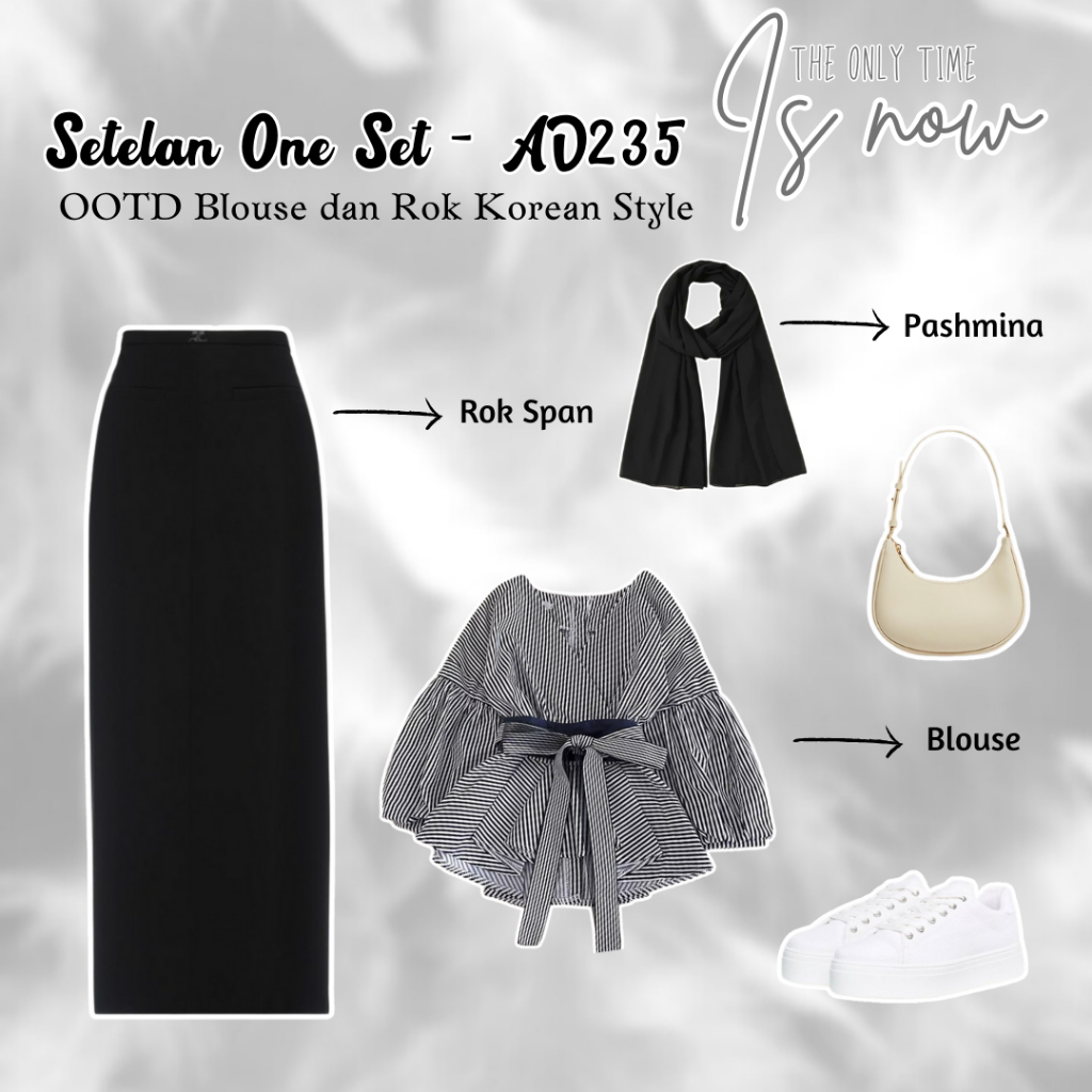 Jual One Set Wanita Korean Style Outfit Remaja Wanita Kekinian Setelan ...