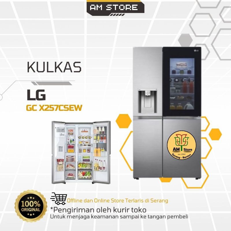 Jual Kulkas Side by Side LG GC X257CSEW | Shopee Indonesia