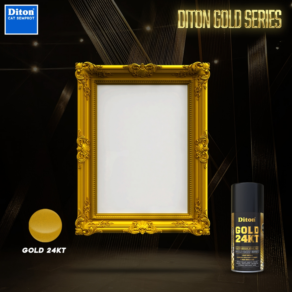 Jual Cat Semprot DITON Gold Series EMAS SERI Gold 24KT 300ML | Shopee ...