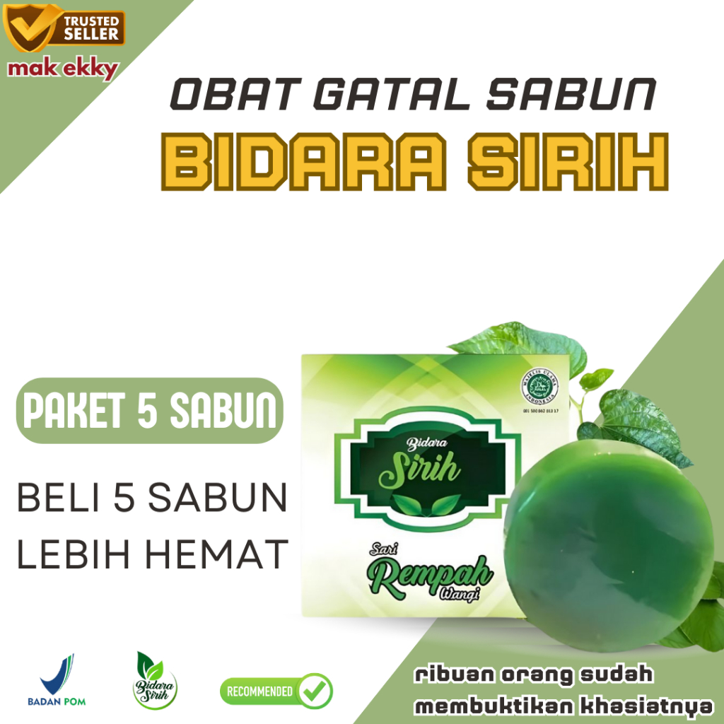 Jual Obat gatal Sabun Bidara Sirih Paket 5 sabun | Shopee Indonesia