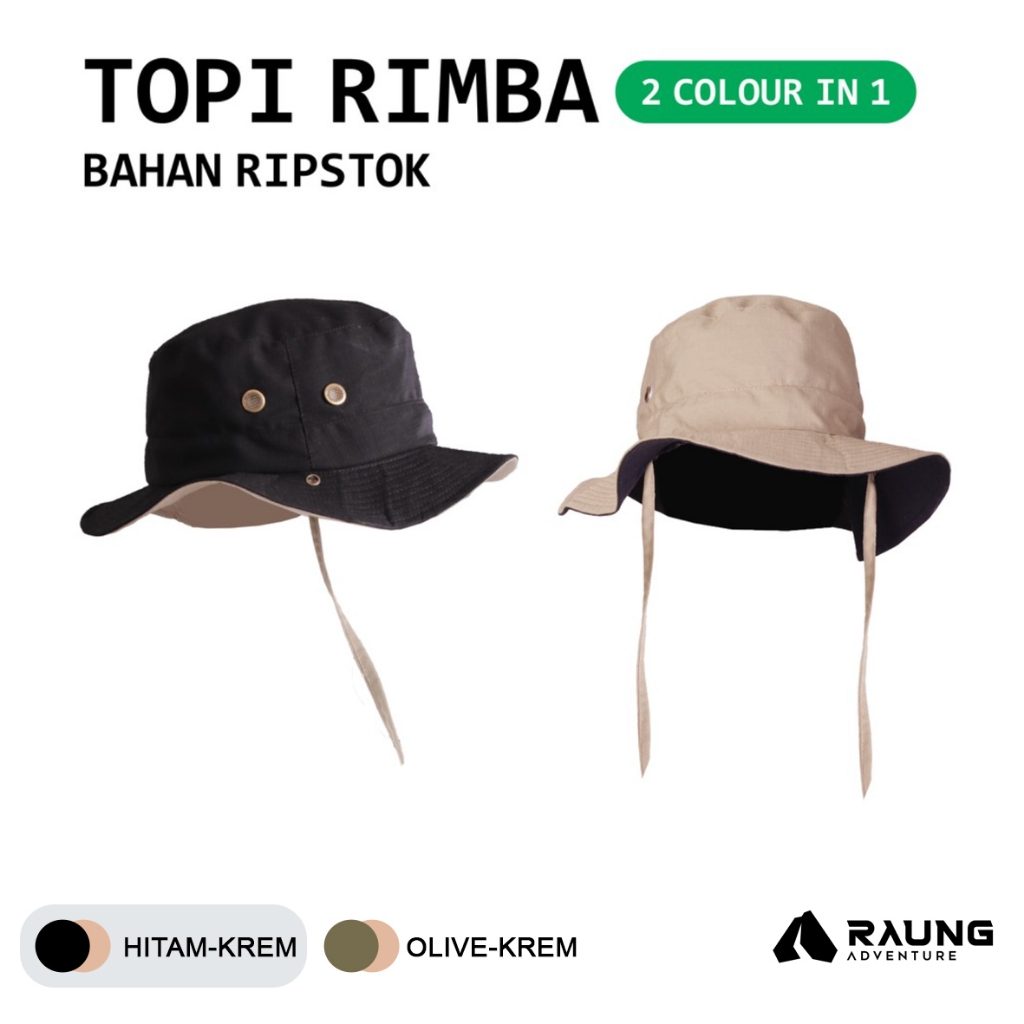 Jual Raung Adventure - Topi Rimba / Topi Gunung / Topi Lapangan - 2In1 ...