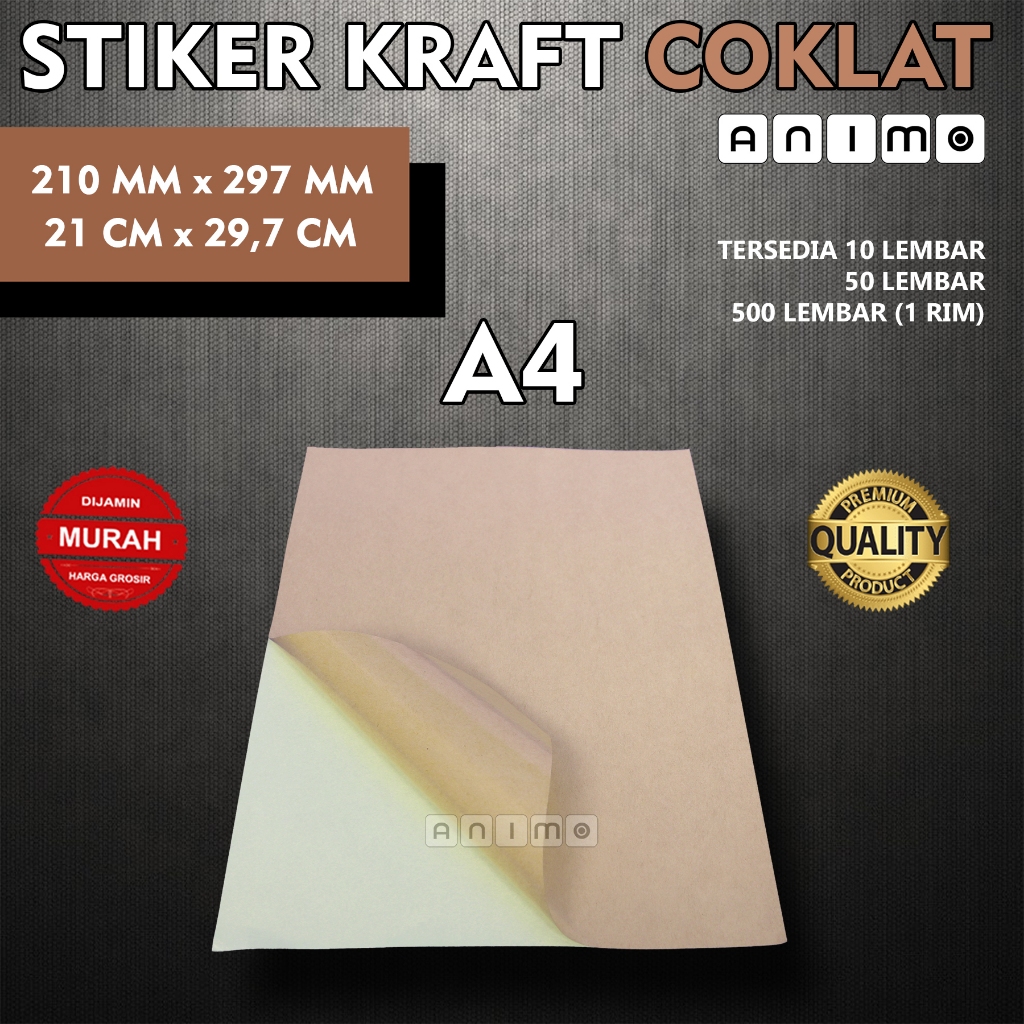 Jual STIKER KRAFT A4 1 RIM = 500 Lembar - STIKER VINTAGE - STIKER ...