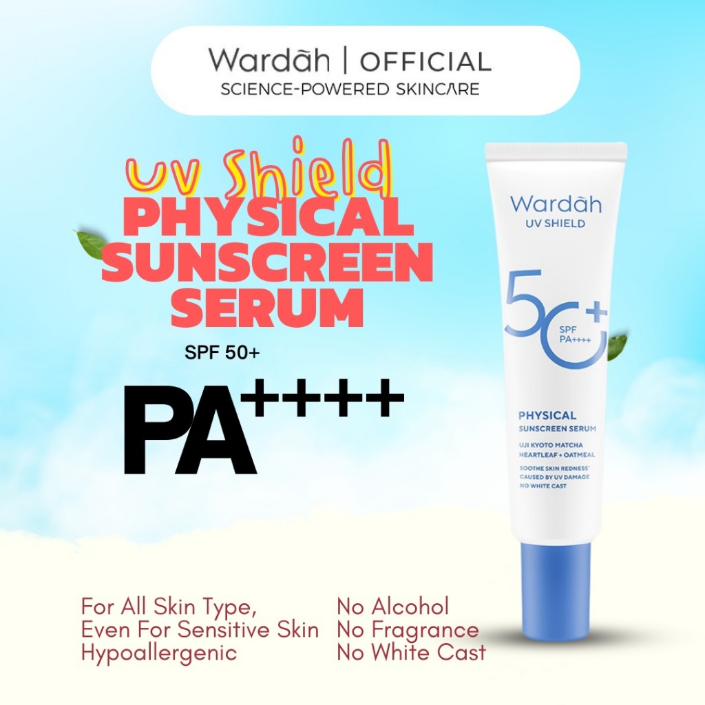 Jual New ! Wardah UV Shield Physical Sunscreen Serum SPF 50 PA++++ 30 ml | Shopee Indonesia