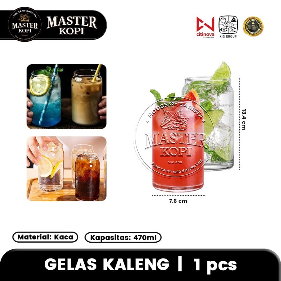Jual Gelas Kaca Bentuk Kaleng 470 ml ALE ALICE Can Glass Cafe | Shopee ...