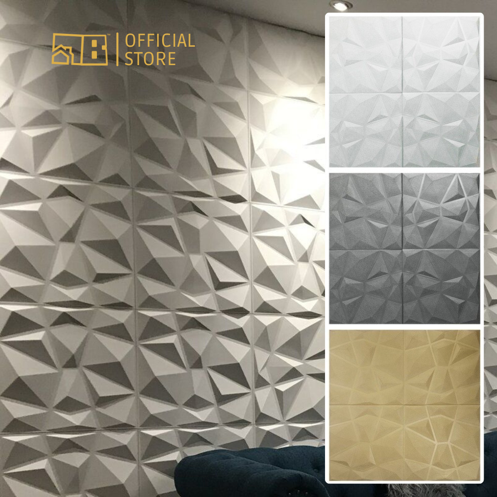 Jual [3 Warna] Sticker Dinding Wallfoam 3D Diamond 70cm x 70cm Permata ...