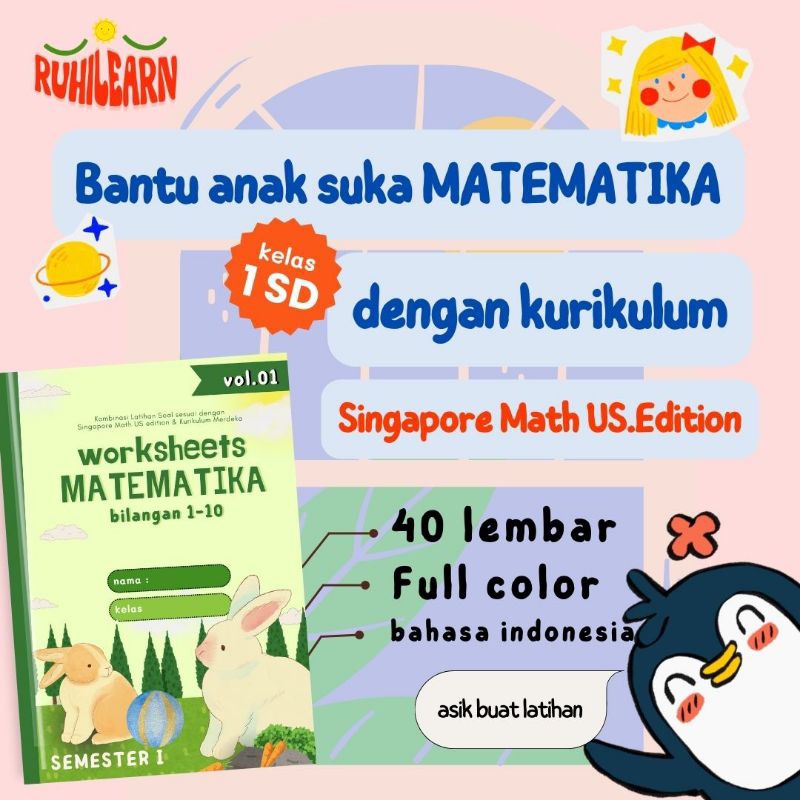 Jual Vol.01 Worksheet Matematika Singapore Math | worksheet anak kelas ...