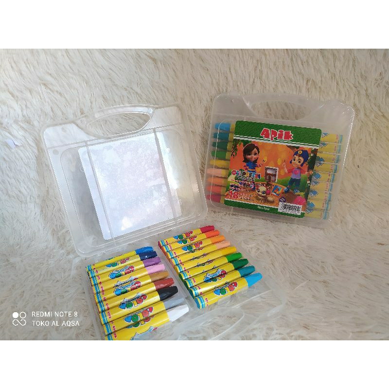 Jual Crayon Oil Pastel Apik 12 Warna & 18 Warna | Shopee Indonesia