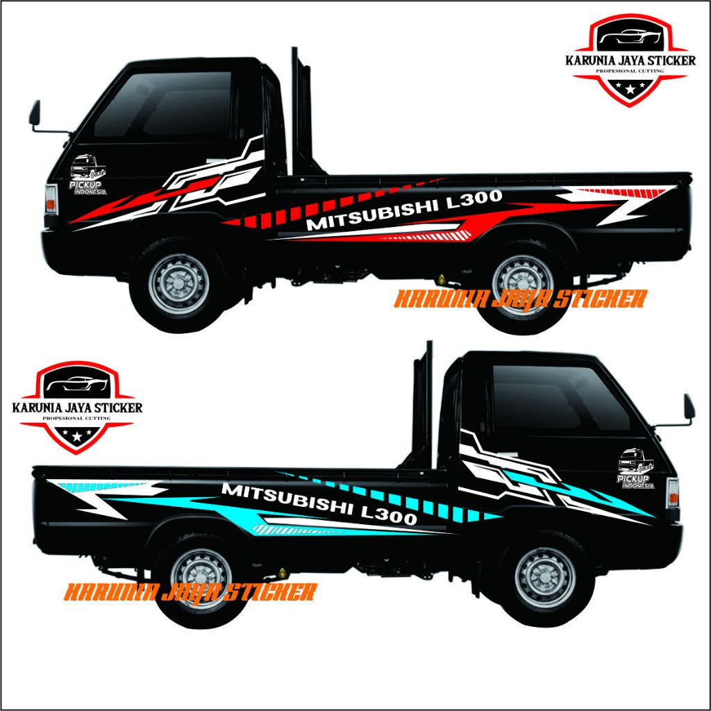 Jual Stiker mobil pick up l300 sticker cutting variasi MITSUBISHI l300 ...
