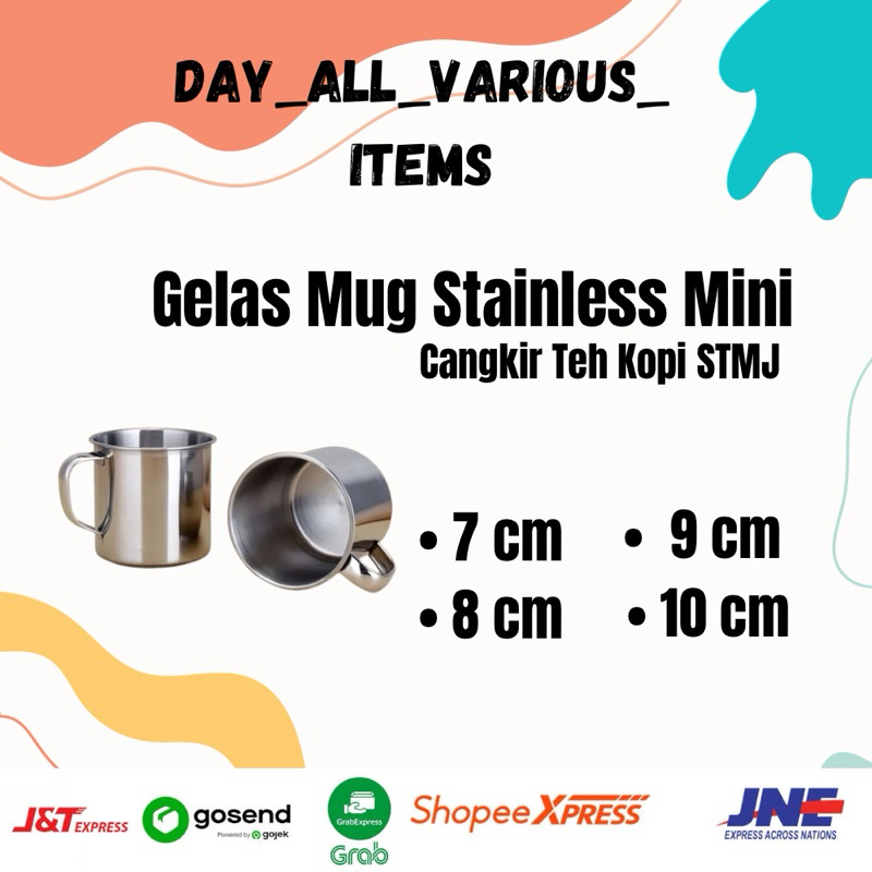 Jual Gelas Mug Stainless Mini Kecil 7 8 9 10 cm Cangkir Kopi Warkop Es ...