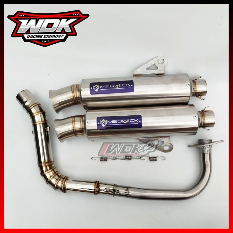 Jual knalpot racing medwick samlong inlet 38mm pnp nmax, pcx, aerox ...
