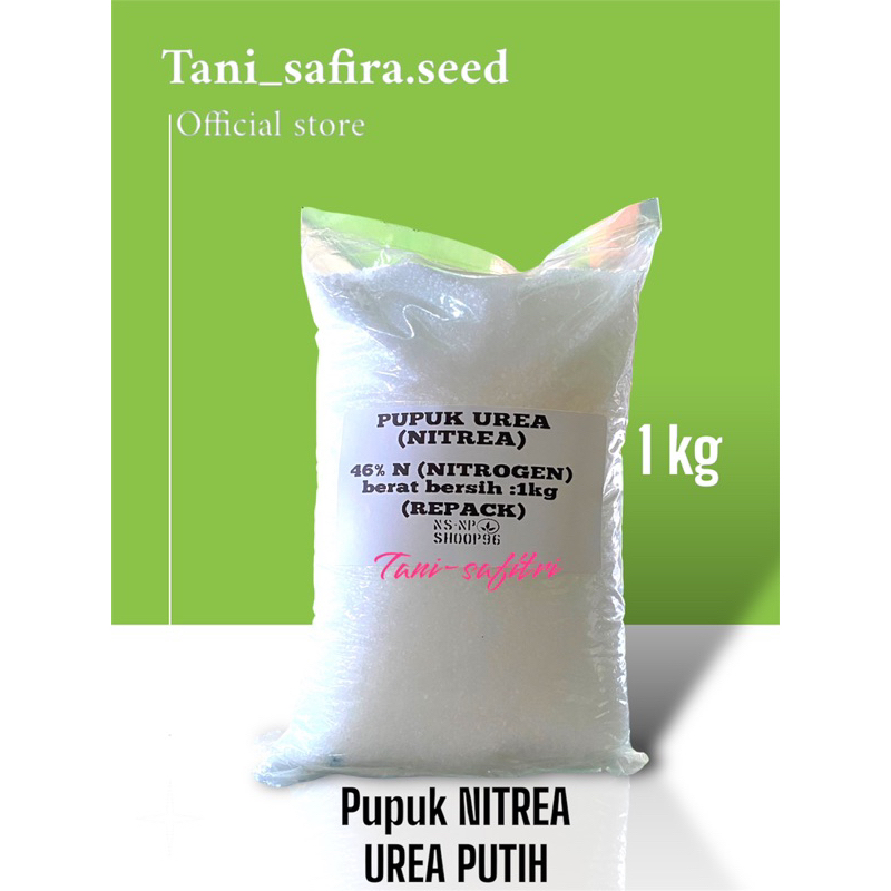 Jual PUPUK UREA PUTIH NITREA 46% nitrogen 1kg repack | Shopee Indonesia