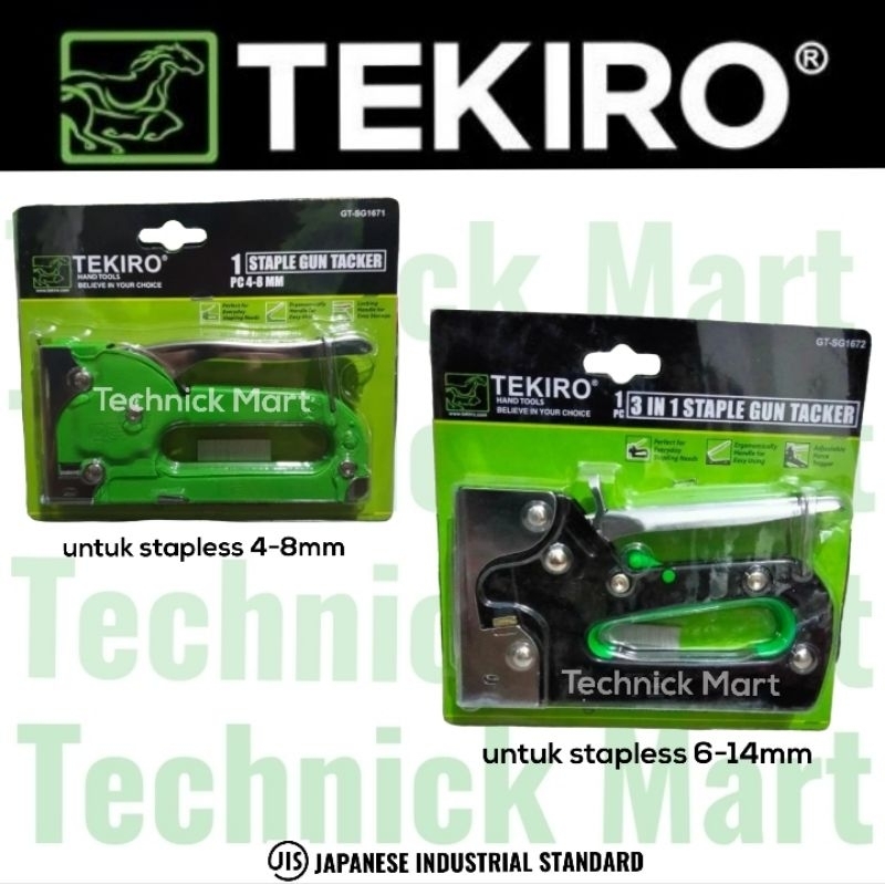 Jual TEKIRO staples gun standar ukuran 4 - 6 mm dan besar ukuran 6 - 14 ...