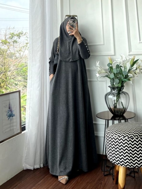 Jual Mauida set hijab /set syari knit ready | Shopee Indonesia