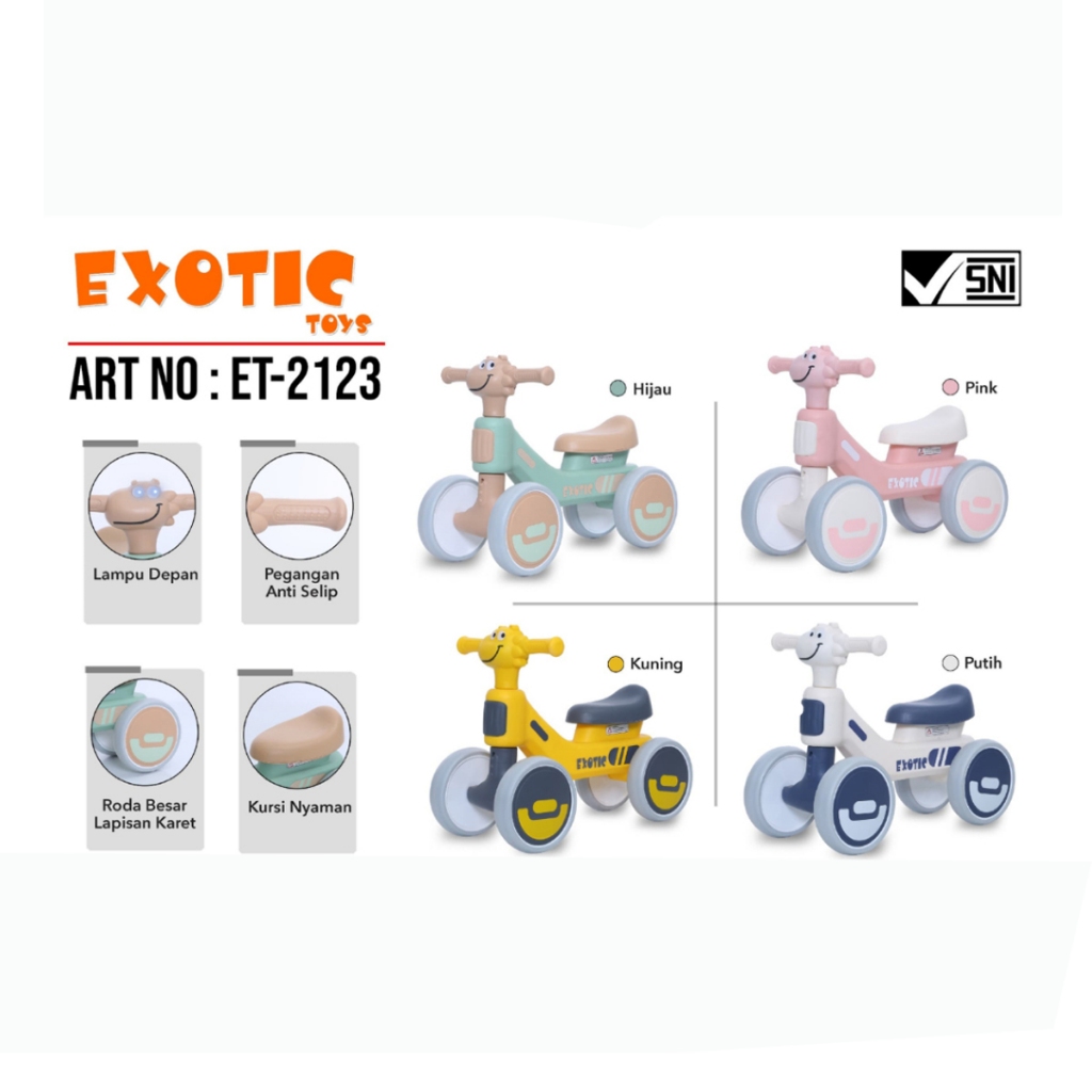 Jual Sepeda Anak Ride On Ban Karet ET 3005/2123 EXOTIC / Mainan Sepeda ...