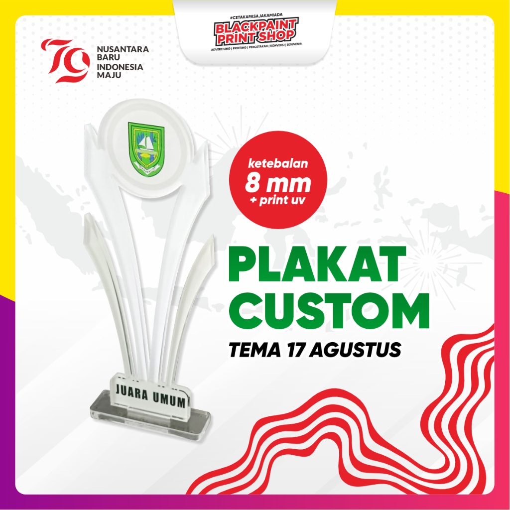 Jual PROMO!!!! KEMERDEKAAN / PROMO!!! 17 AGUSTUS/ PLAKAT CUSTOM 8 MM ...