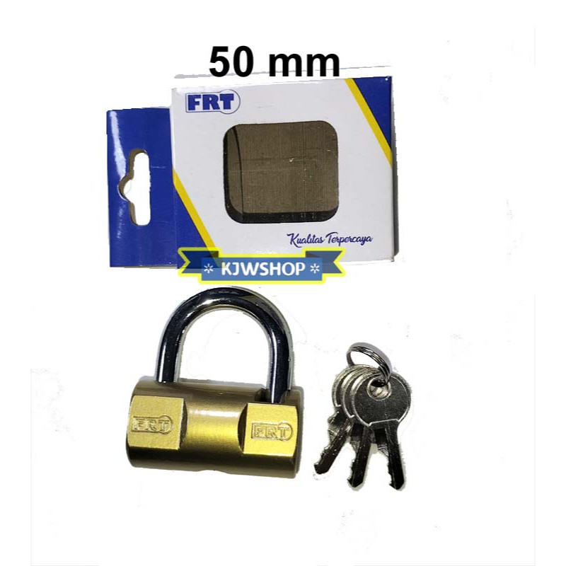 Jual Gembok Kuning 50 mm model Viro 3Kunci Gembok Pagar Rumah Kuningan ...