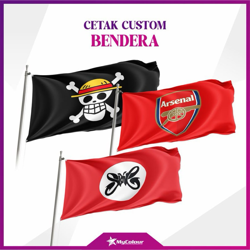 Jual Costum Bendera Kain Tc | Desain Sesukamu | Shopee Indonesia