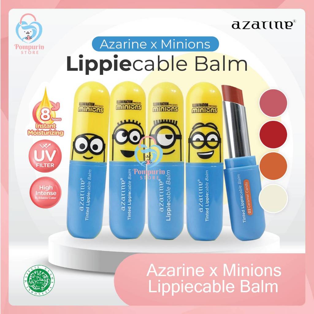 Jual Azarine x Minions Lippiecable Balm / Tinted Lippiecable Balm 3.5gr ...