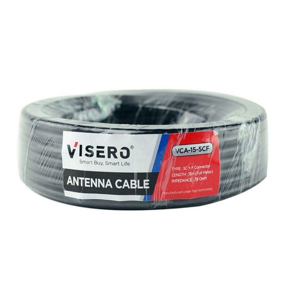 Jual VISERO KABEL ANTENA TV DIGITAL 15M / KABEL ANTENA RG 6 15 METER + JACK KONEKTOR | Shopee ...