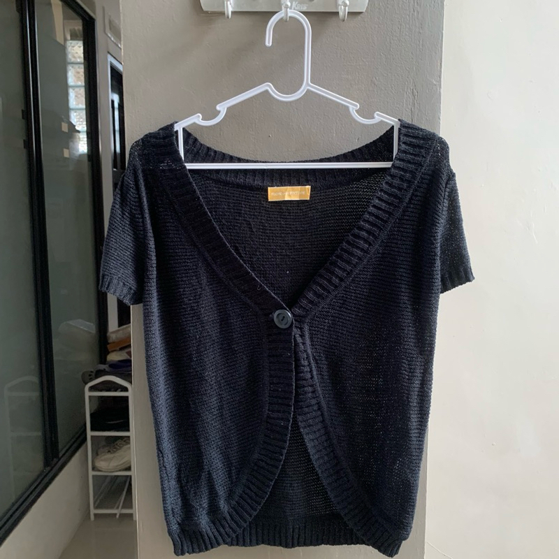 Jual Black Knit Shirt Cardigan by Flow and Fixture [BACA DESKRIPSI YAA ...