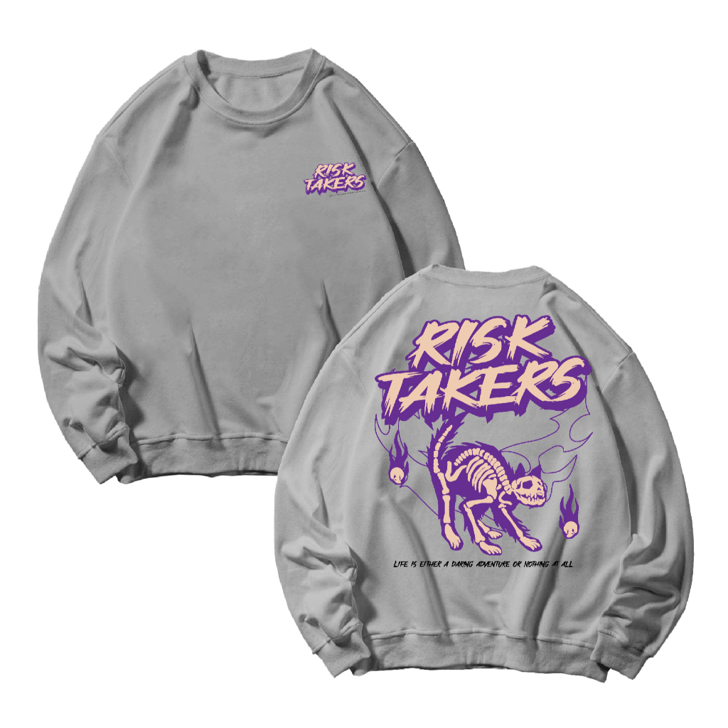 Jual SWETREND.ID Sweater Basic RISK TAKERS [Sablon DTF] Unisex Pria ...