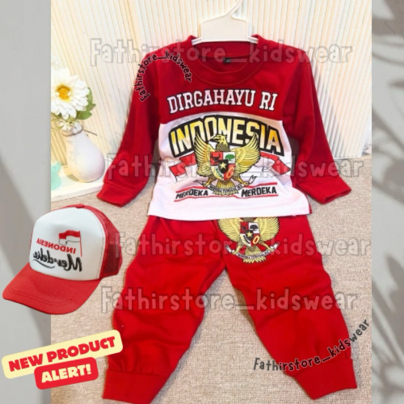 Jual KAOS LENGAN PANJANG GARUDA MERAH PUTIH INDONESIA ANAK SETELAN KAOS ...