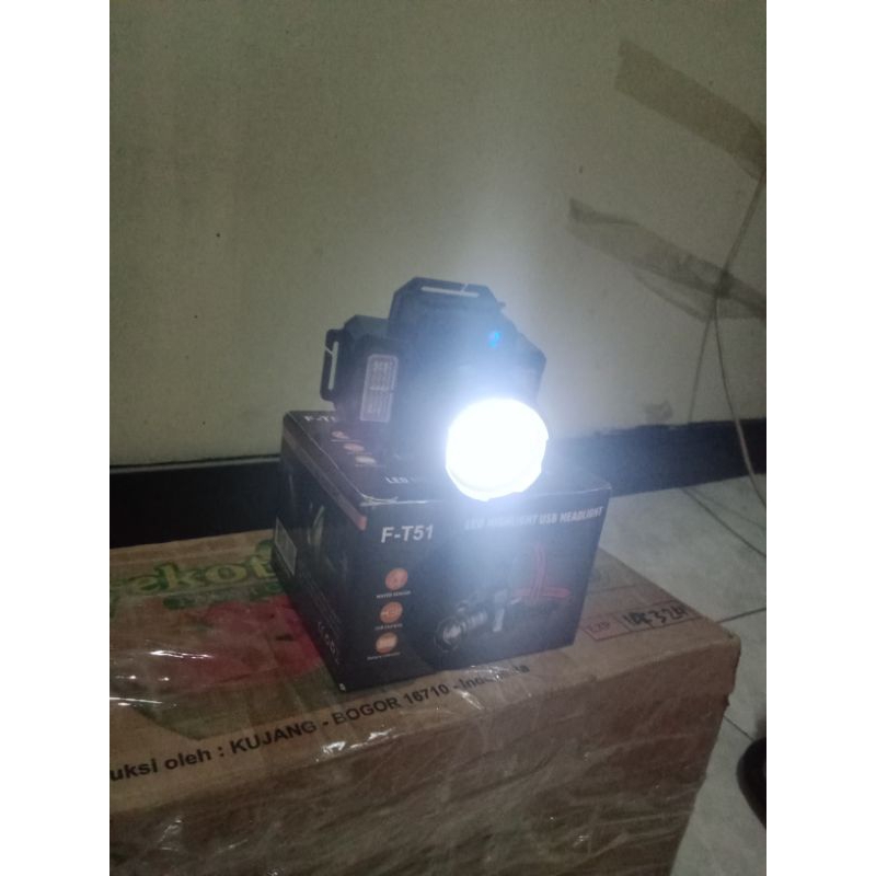Jual Senter Kepala LED F-T51 Super Terang 5000 Lumen Di Lengkap Dengan ...