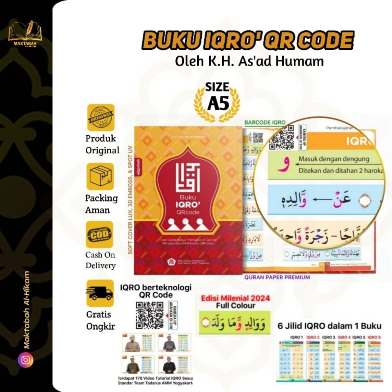 Jual BUKU IQRO' QR CODE | EDISI MILENIAL 2024 | CARA CEPAT ANAK MEMBACA ...