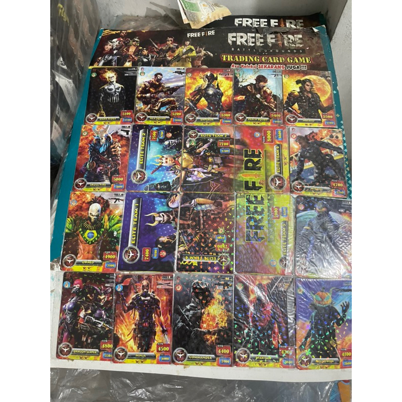 Jual 1lembar kartu free fire 20x4pcs | Shopee Indonesia