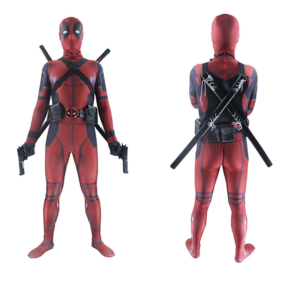 Jual Deadpool cosplay anime costume performance costume Lycra bodysuit ...