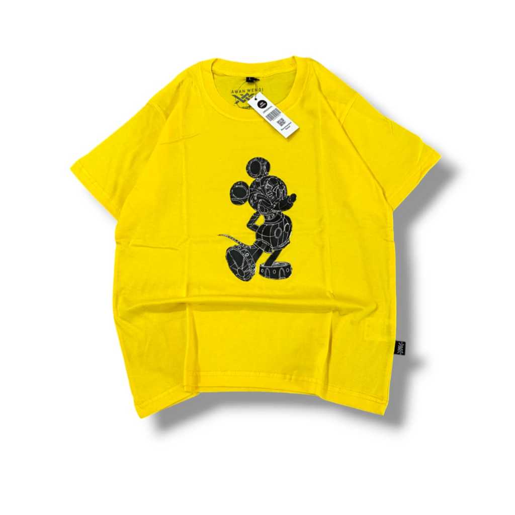 Jual Kaos anak tanggung warna kuning usia 8 - 15 tahun cewe cowo motif ...