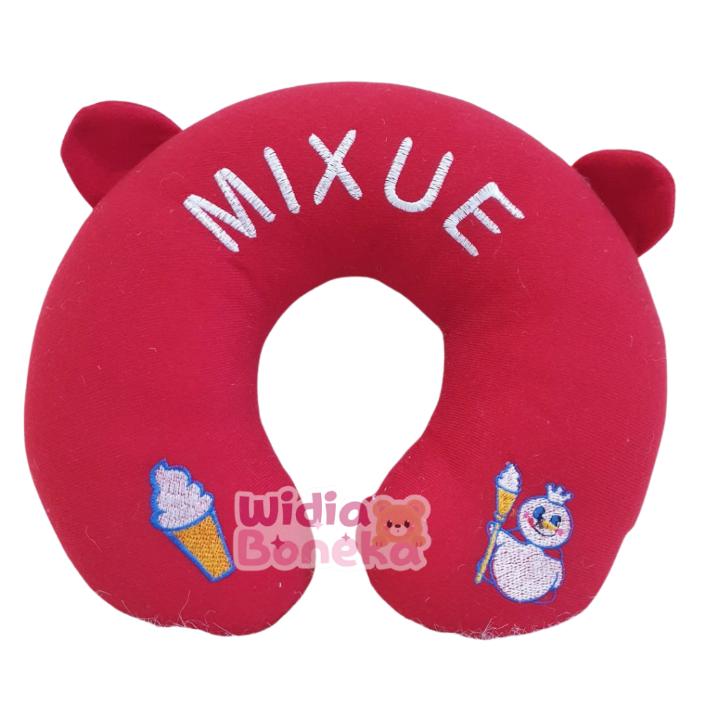 Jual Bantal leher karakter Mixue king ice cream viral bantal travel ...