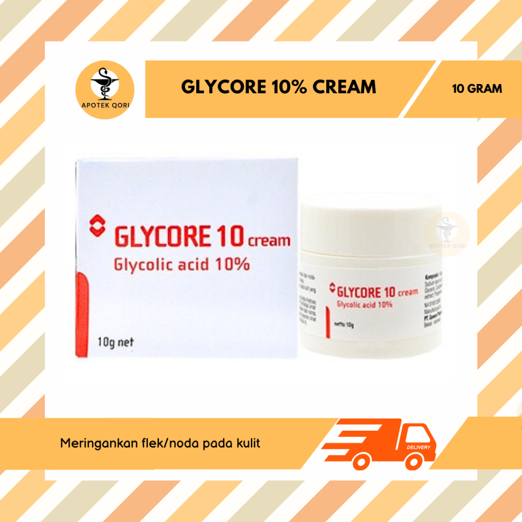 Jual GLYCORE 10% CREAM 10 G/MENYAMARKAN FLEK HITAM/MENCERAHKAN KULIT ...