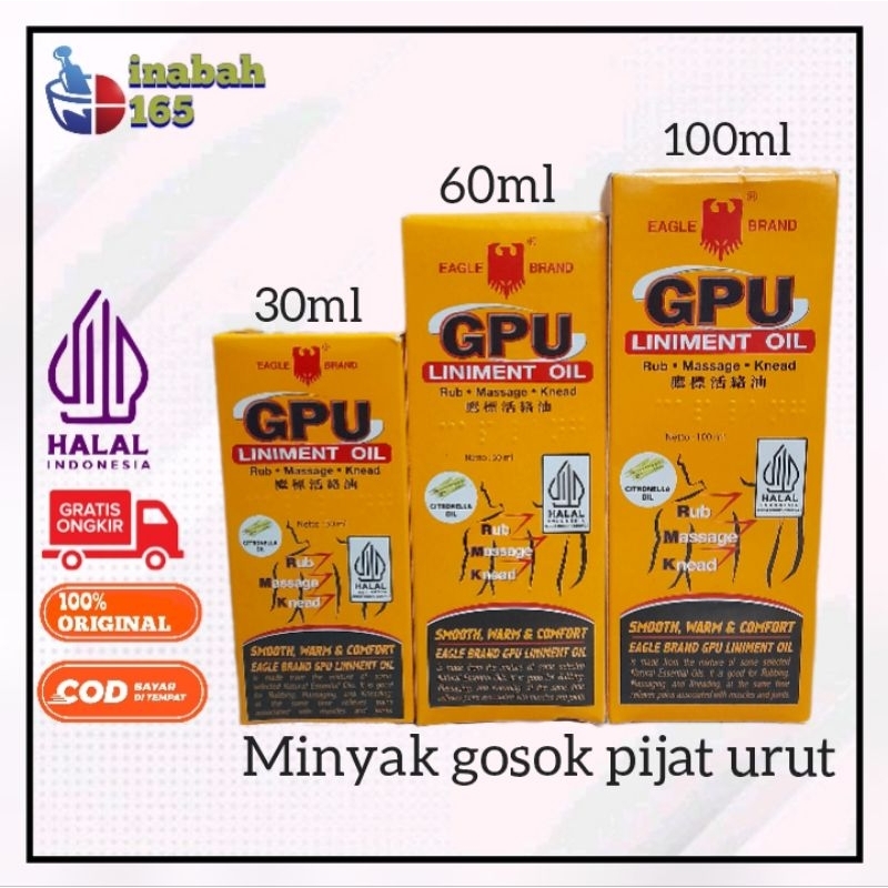 Jual Minyak urut GPU cair 30ml | 60ml | 100ml | Shopee Indonesia