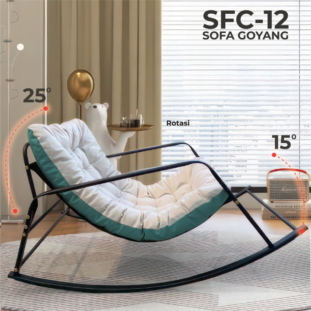 Jual Kursi Goyang Santai Kursi Sofa Bisa Jadi Kasur Kursi Malas Rumah ...