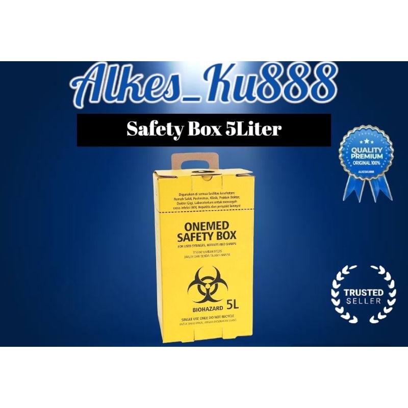 Jual SAFETY BOX 5 LITER ONEMED/TEMPAT SAMPAH MEDIS ONEMED 5LITER | Shopee Indonesia