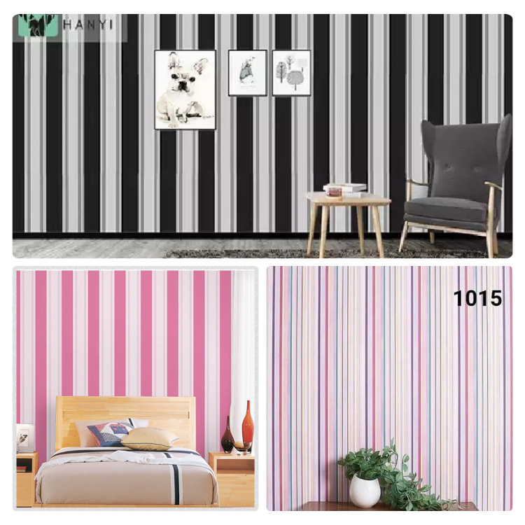 Jual Walpaper Salur Garis Hitam Putih Wallpaper Sticker Dinding Tembok Minimalis Motif Salur ...