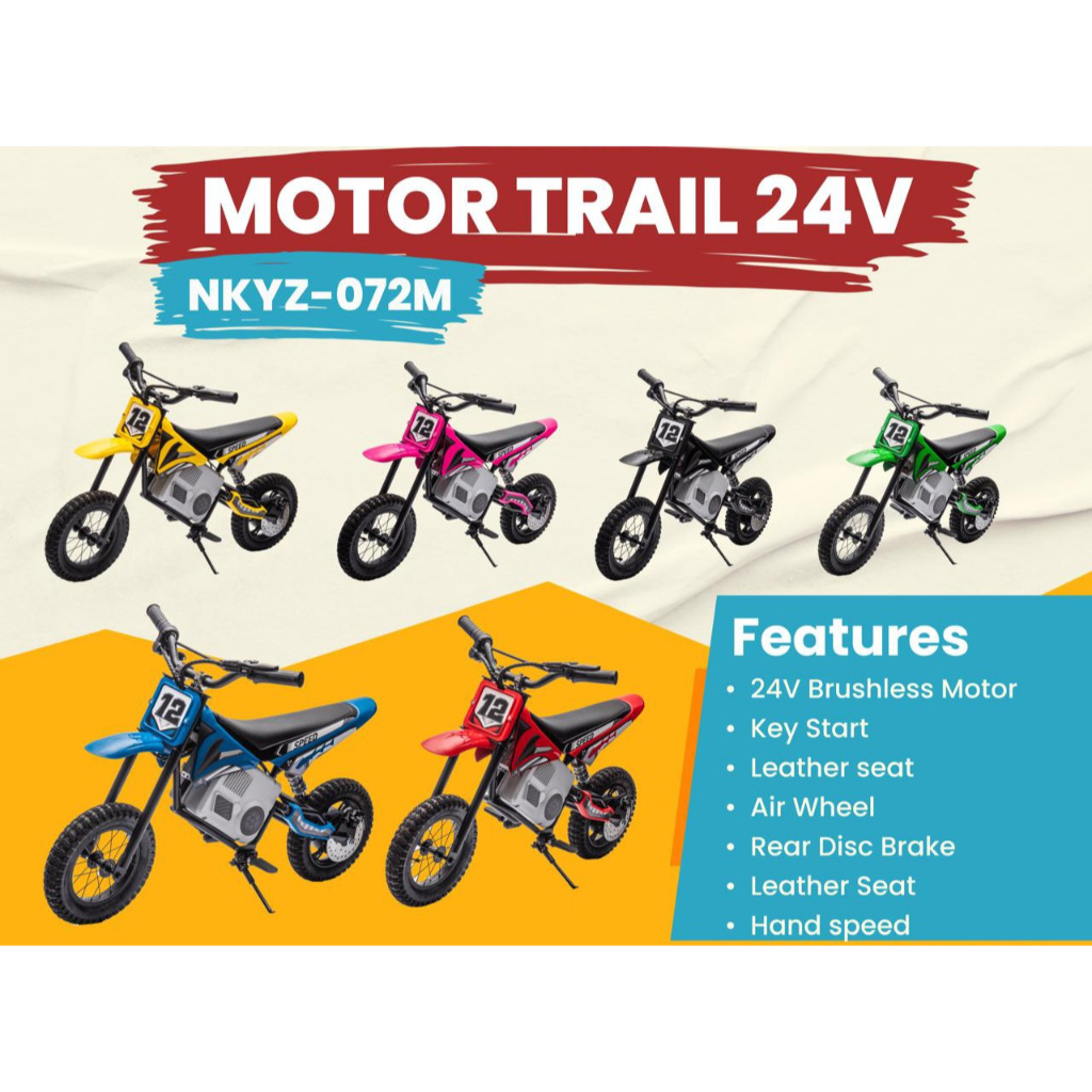 Jual Mainan Motor Trail Brushless 24V NKYZ-072M / Motoran Aki Motor ...