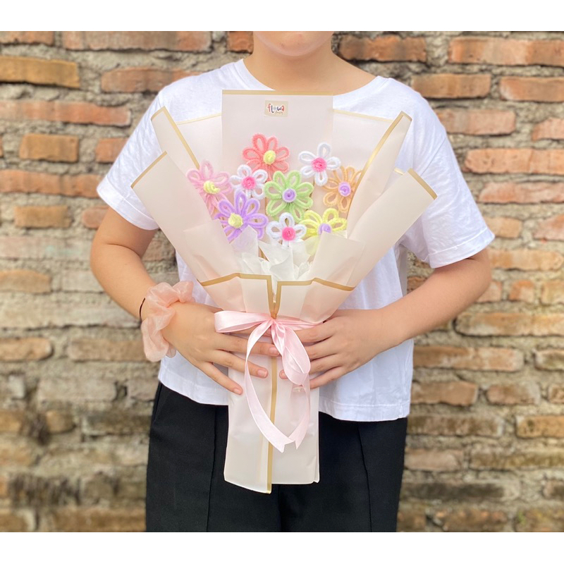 Jual Daisy Bloom | Buket Bunga Kawat Bulu | Pipe Cleaner FLowers ...