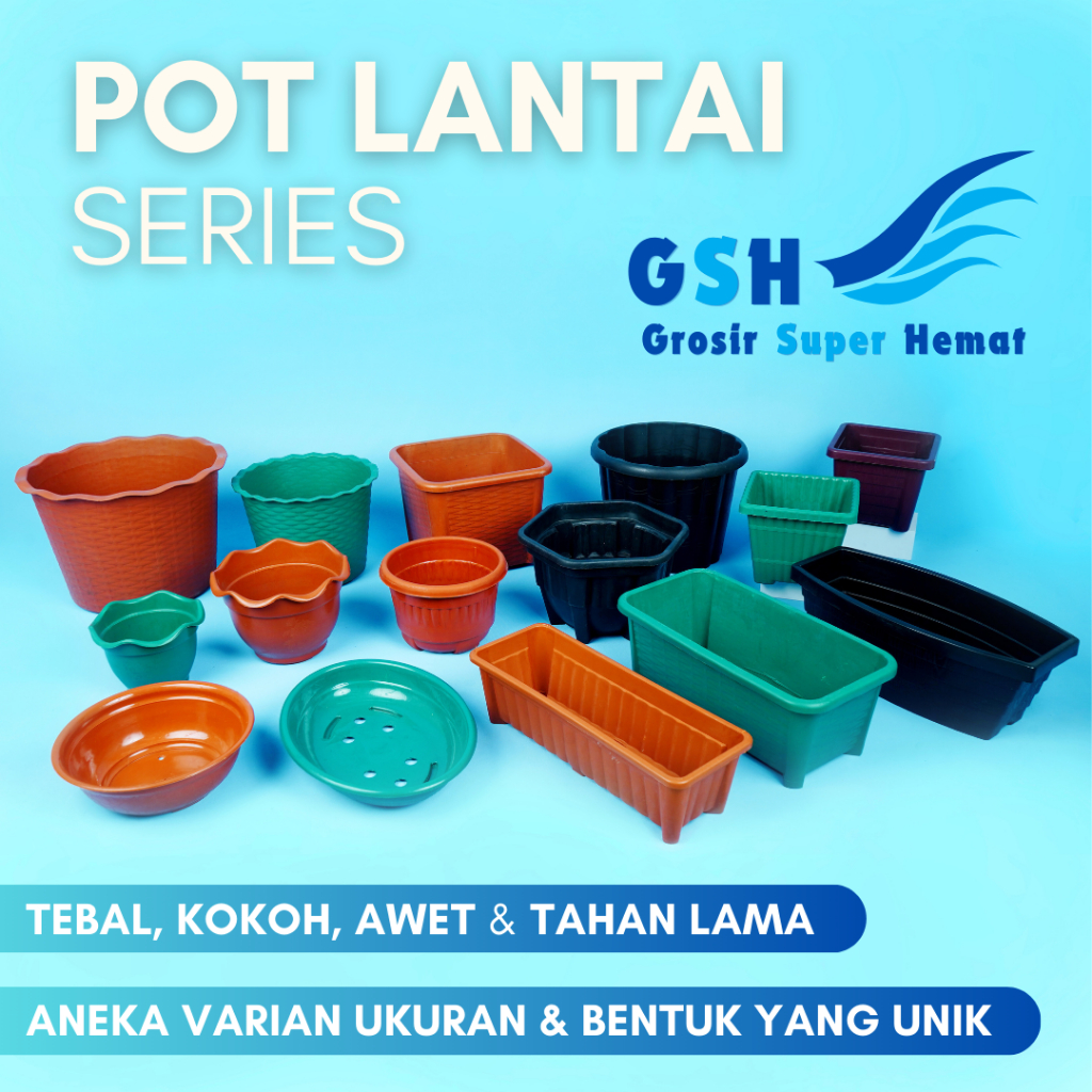 Jual GSH - Pot Lantai Series High Way Aneka Bentuk & Ukuran Besar Pot ...