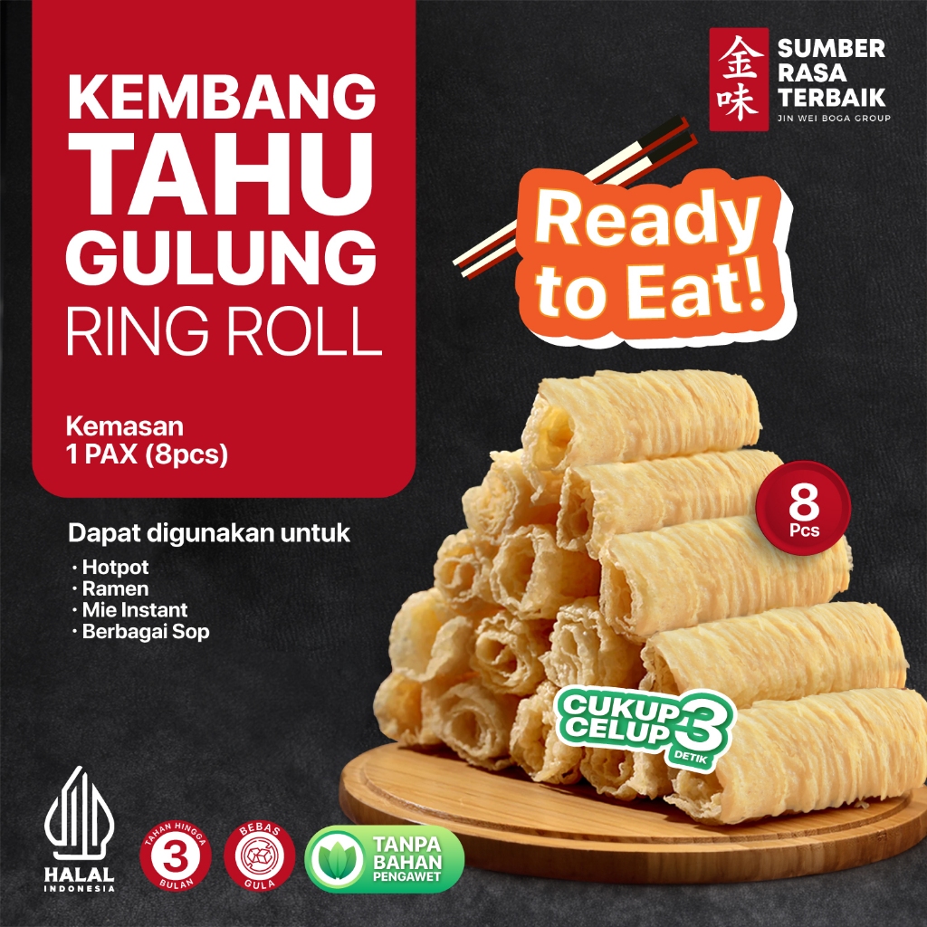 Jual SRT - KEMBANG TAHU GULUNG BELL ROLL ISI 8PCS HALAL | RINGROLL TOFU ...