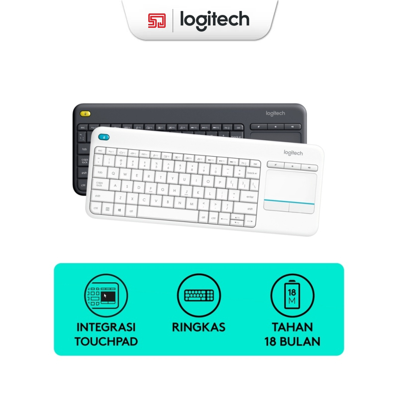 Jual Logitech K400 Plus Keyboard Wireless + Touchpad Original | Shopee ...