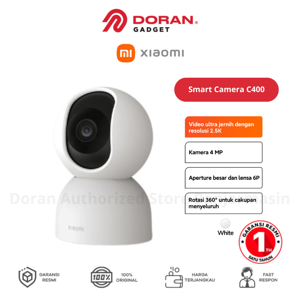 Jual Xiaomi Smart Camera C400 | 4MP | Rotasi 360° | Deteksi AI | CCTV ...