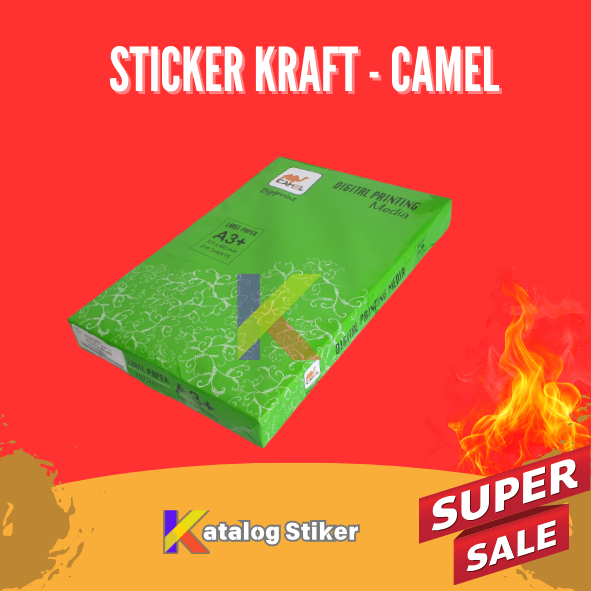 Jual Sticker Kraft CAMEL Sticker KRAFT Laser A3+ Sticker Coklat ...