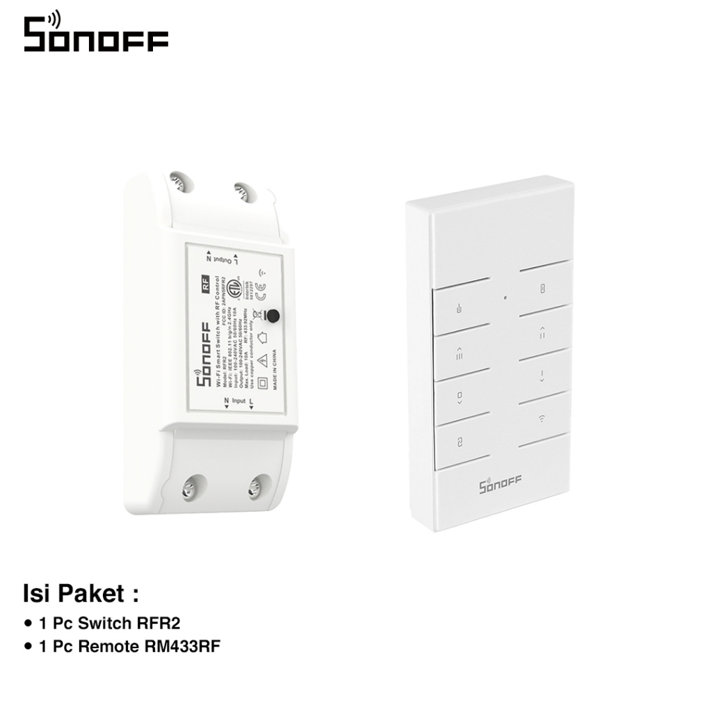 Jual Bundle Sonoff Smart Switch RFR2 Dan Remote RM433 | Shopee Indonesia